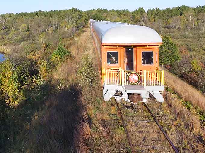 The observation car offers views that make you understand why people wrote poetry about train travel.