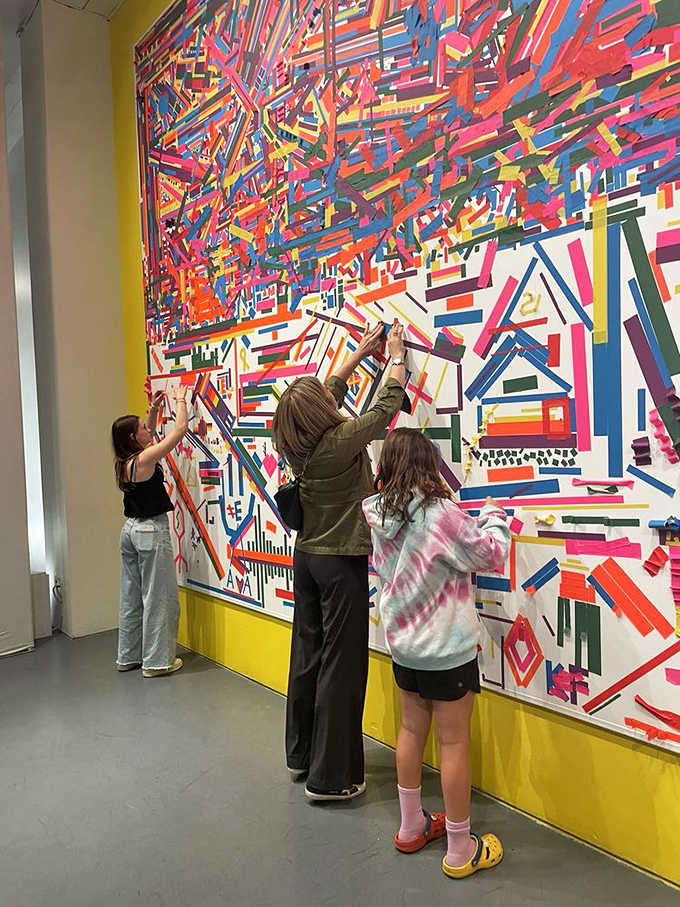 Families creating art together proves that masterpieces don't always need fancy degrees, just willing hands and imagination.