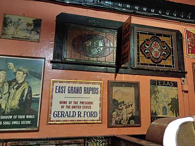 Gerald Ford memorabilia reminding you that even presidents appreciate the simple pleasure of a good hot dog.