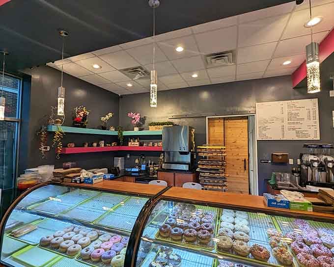 The counter area keeps things running smoothly, ensuring your path from craving to satisfaction happens as quickly as possible.