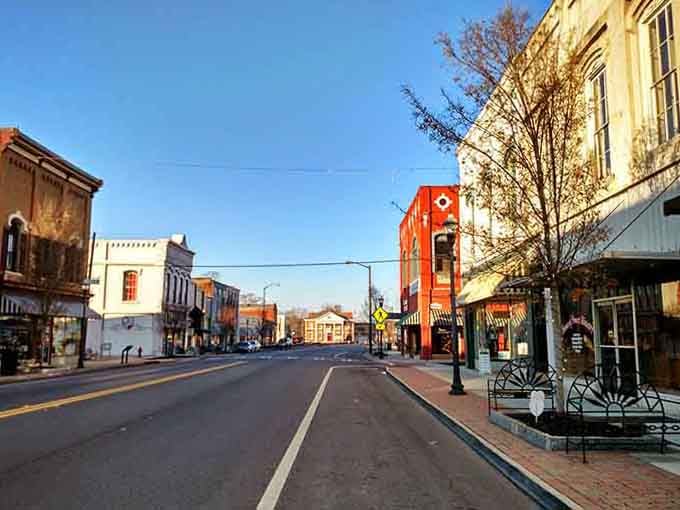 Clean streets and well-maintained facades show a town where people still take pride in keeping things looking sharp and welcoming.