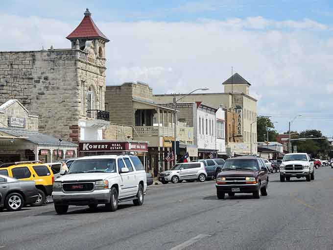 Historic storefronts where the architecture does the talking, no flashy signs or gimmicks needed to draw you in.