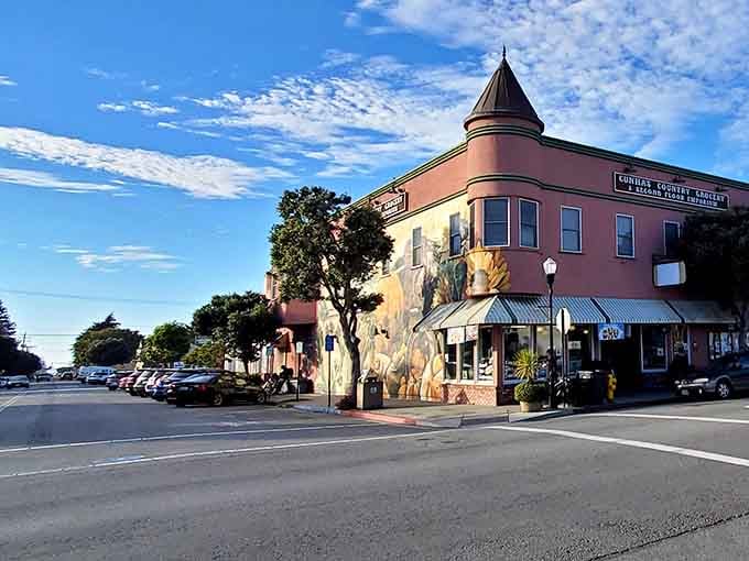 That distinctive turret catches the golden hour light like a beacon for anyone seeking genuine small-town warmth.