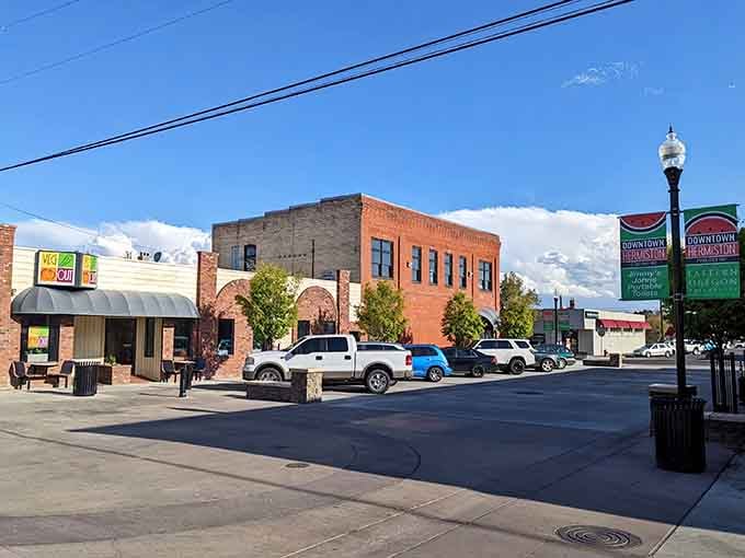 Clean streets and practical architecture reflect a no-nonsense town where your retirement check covers actual living, not just surviving.