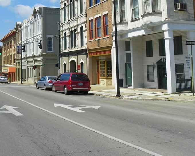 Quiet streets showcase architectural diversity, where each building contributes its own personality to the downtown story.