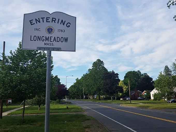 Since 1783, this sign announces, and you can feel every year of that history in the peaceful, tree-lined streets ahead.