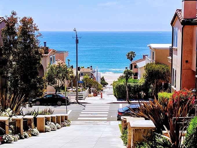 Every street becomes a postcard when it ends with that endless blue horizon beckoning you forward.