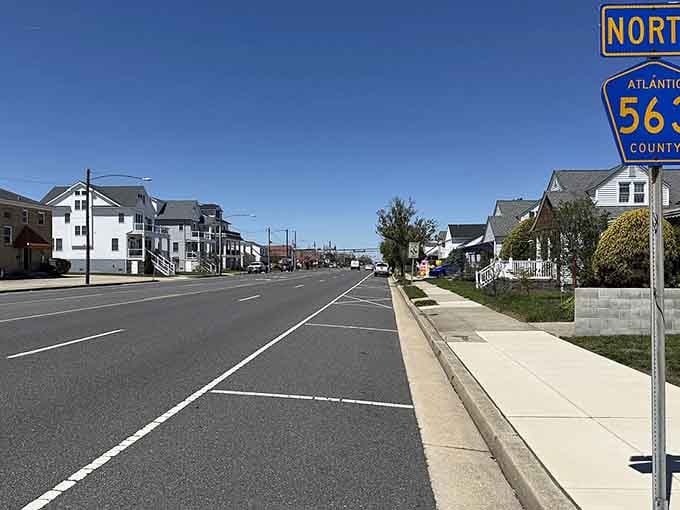 Wide, clean streets in Margate City offer the kind of uncrowded beach town experience that feels increasingly rare.