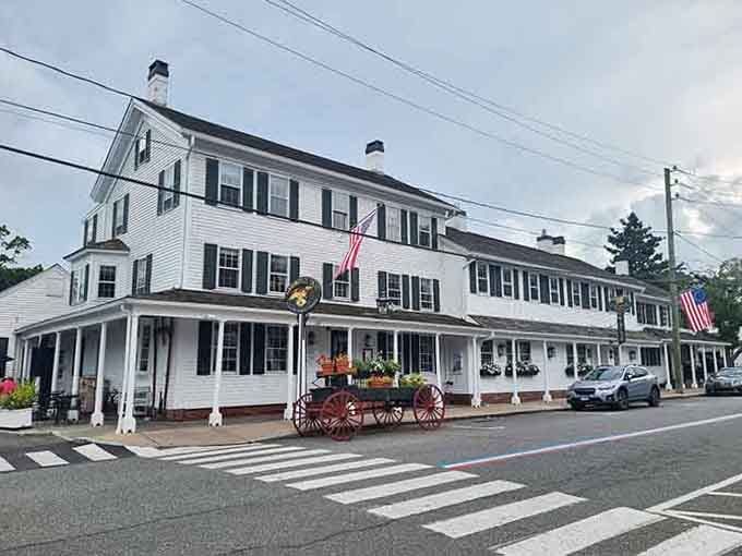 This colonial inn's weathered white clapboard exterior has welcomed weary travelers since before your great-great-grandfather was born.