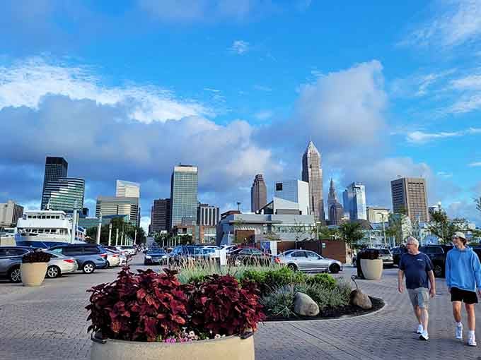 Morning walkers discover why this waterfront spot has become the city's favorite gathering place for fresh air and conversation.
