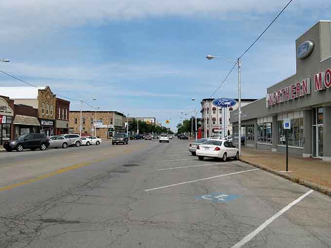 Wide open streets and classic storefronts make parking easy and small-town living even easier in this quiet town.