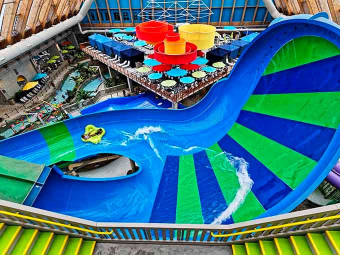 The view from the top shows just how far you'll plunge—that moment of doubt before gravity takes over completely.