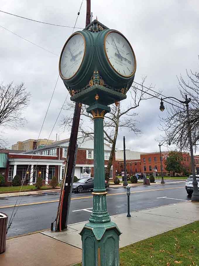 That vintage clock tower stands as a timeless reminder that some towns still value character over charging residents astronomical taxes.