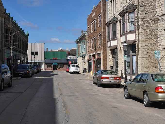 Architectural details on these vintage buildings reveal craftsmanship from another era, preserved lovingly for today's residents.