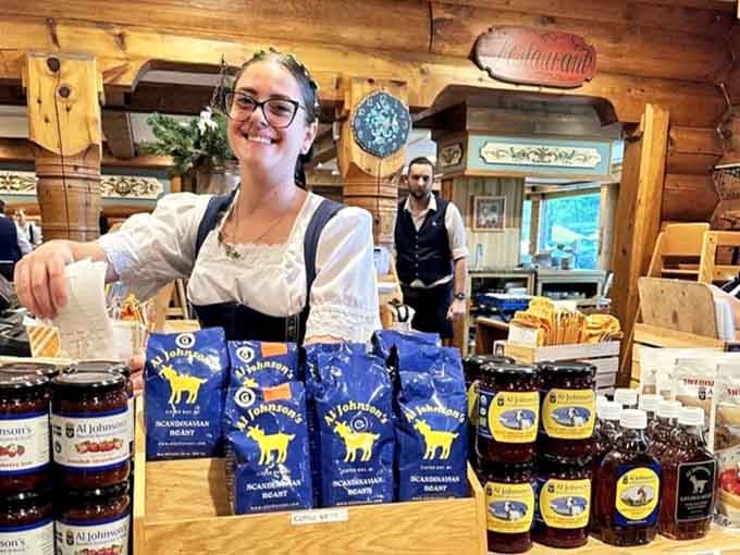 Friendly staff in traditional vests keep the Swedish hospitality flowing as smoothly as the coffee refills.