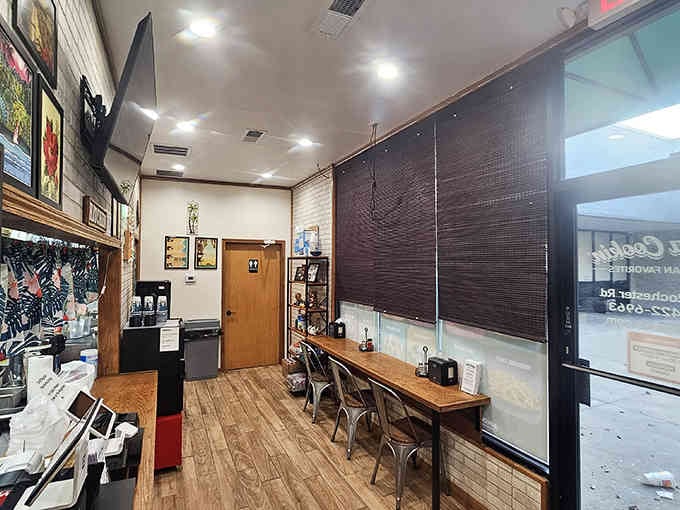 Clean lines, vintage Hawaiian posters, and just enough island vibes without the tiki bar clichés.