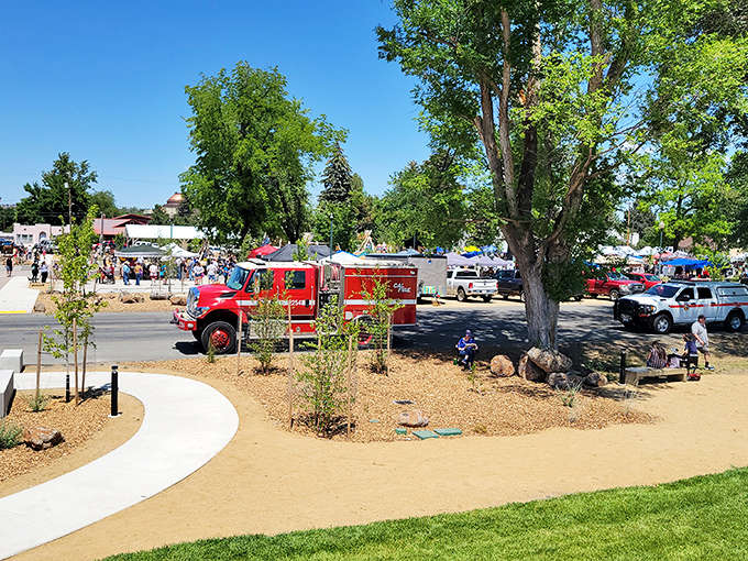 Modoc County Park hosts community gatherings where fire trucks and neighbors mingle under shade trees that predate smartphones.