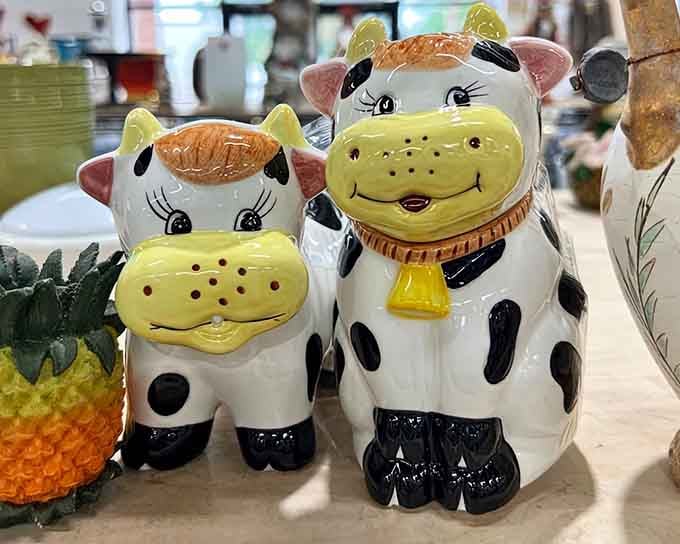 These cheerful cow cookie jars are udderly delightful and probably cost less than actual cookies.