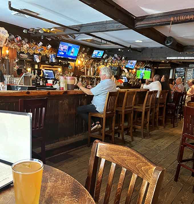 The bar area strikes that perfect balance between neighborhood hangout and somewhere you'd bring out-of-town guests.