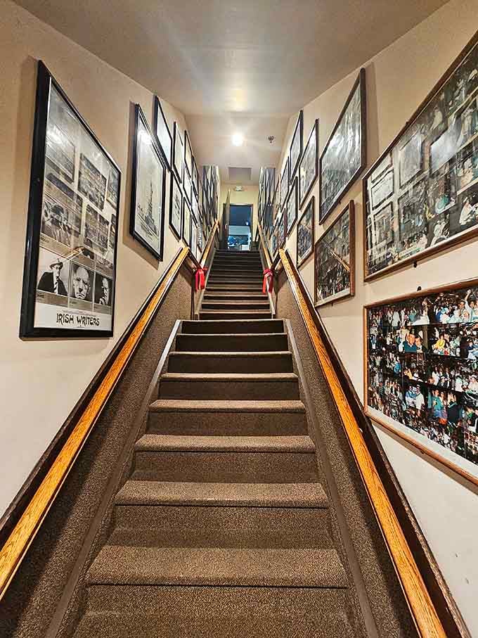 These stairs lined with photographs tell stories of decades worth of celebrations, laughter, and incredible dinners shared.