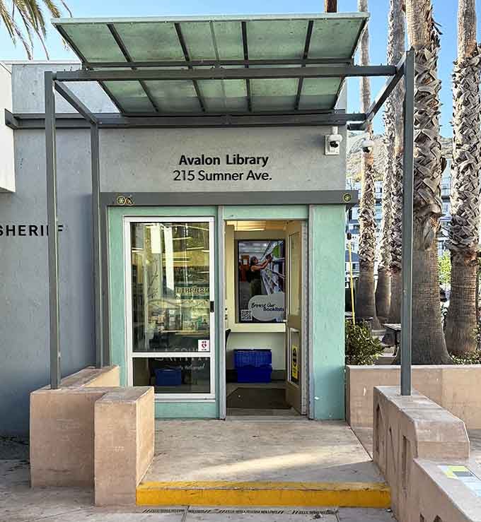 Even the library looks vacation-ready in Avalon, proving that reading by the beach is always a good idea.