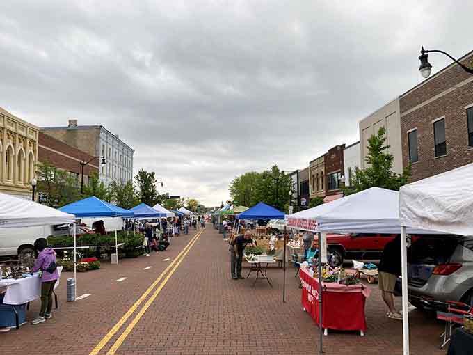 Farmers markets where the people growing your food are actually standing right there selling it to you directly.