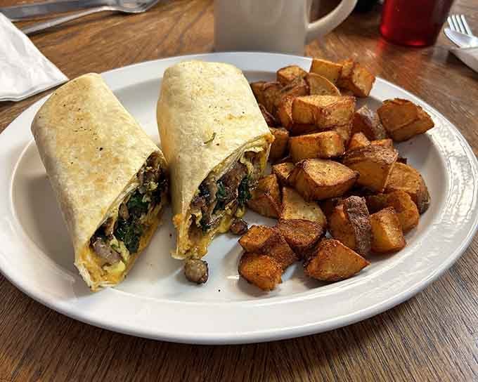 This burrito understands that breakfast should be portable without sacrificing any of the important flavor components.