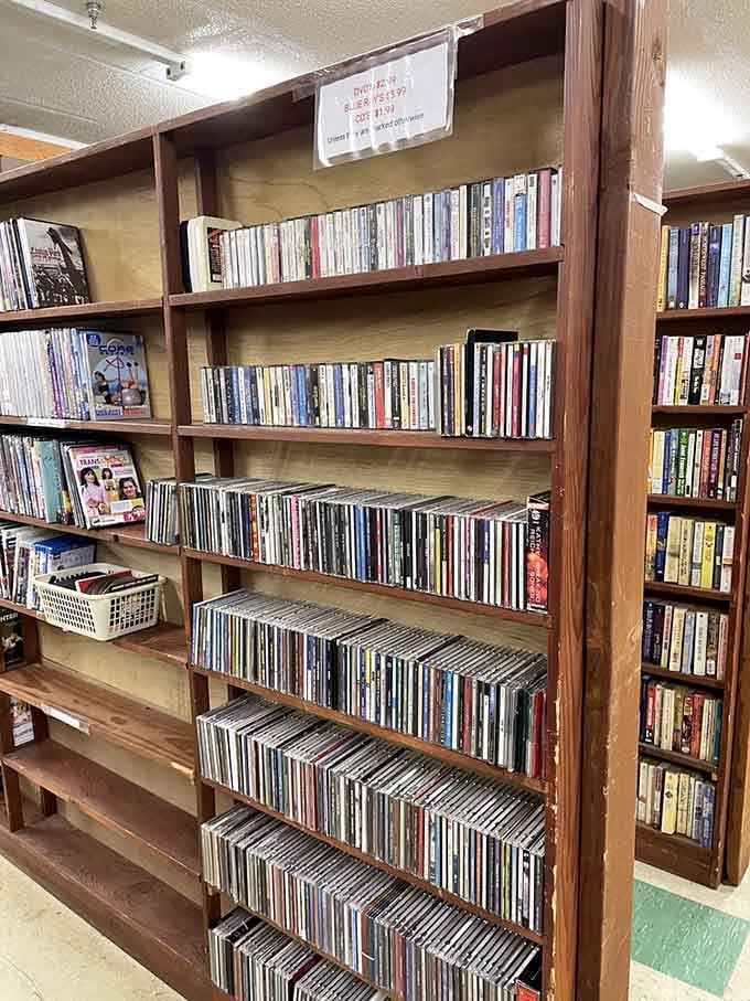 CDs and DVDs proving that physical media isn't dead, it's just waiting here for pennies on the dollar.
