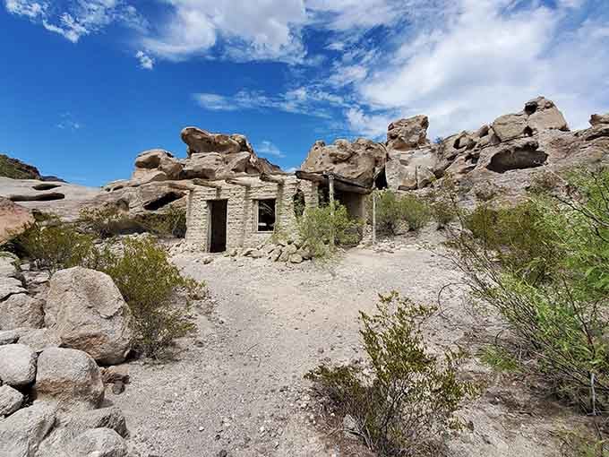 Abandoned adobe structures whisper stories of frontier life in one of Texas's most unforgiving beautiful places.