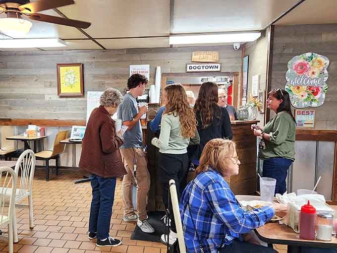 When locals line up like this, you know the food's worth every minute of the wait.