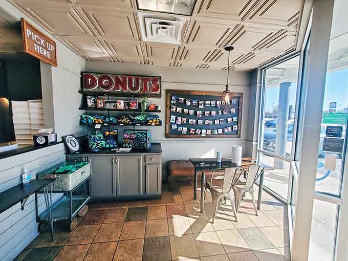 Bright, welcoming counter space where donut dreams become delicious reality in just minutes.
