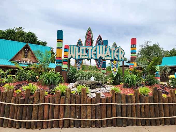 White Water's colorful entrance promises summer fun and the kind of splashing that makes you forget about adulting.