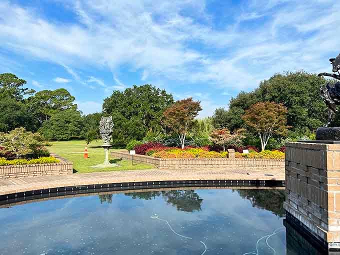 Reflecting pools create perfect symmetry, making every amateur photographer feel like they've suddenly discovered their artistic calling.