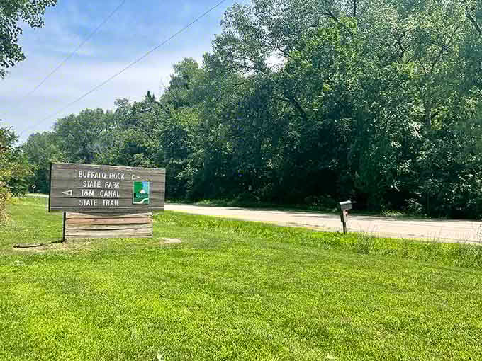 Buffalo Rock's entrance welcomes visitors to adventures that feel worlds away from interstate rest stops.