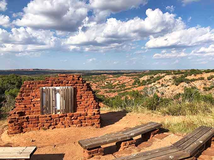 The amphitheater offers sweeping views where nature provides entertainment better than any streaming service could manage.