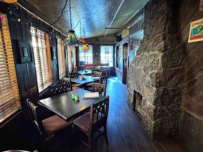 Original stone walls and wooden booths whisper stories from another century while you enjoy modern comfort.