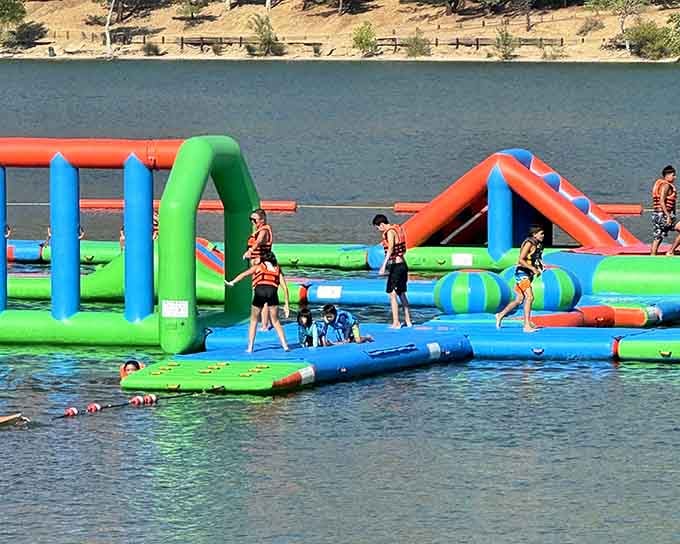 This floating obstacle course looks like Wipeout meets summer camp, guaranteed to produce spectacular splashes and endless laughter.