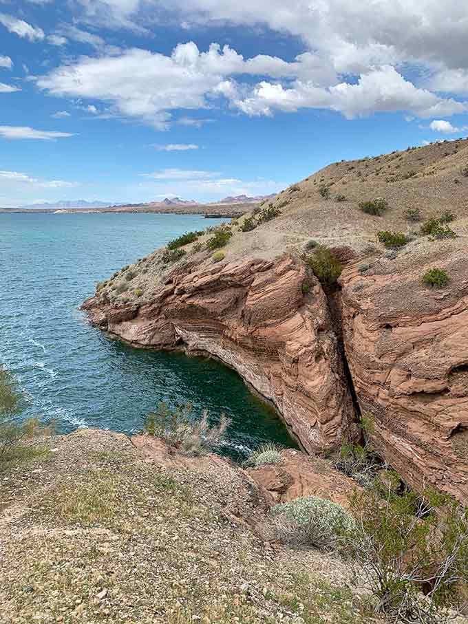 Rocky coves like this make you feel like an explorer discovering your own private swimming hole.