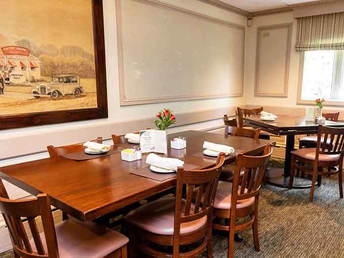 Spacious tables with fresh flowers show that Century House sweats the small details that make dining experiences memorable and pleasant.