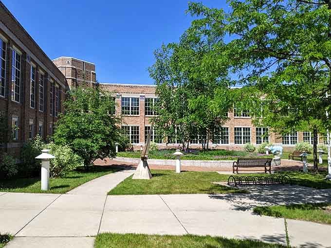 The Public Library's brick elegance makes checking out books feel like a genuinely sophisticated activity.