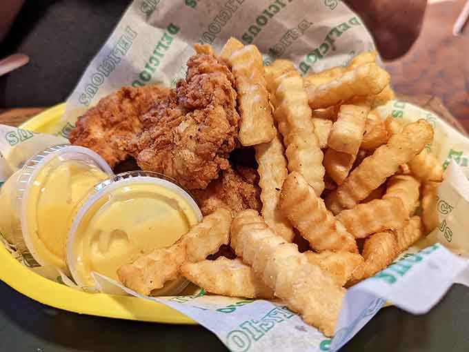 Southern fried chicken strips that prove sometimes the supporting cast deserves equal billing with the star.