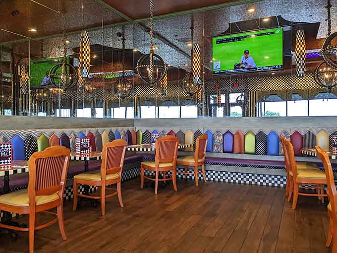 The interior design equivalent of "more is more," and somehow it all works together in perfect harmony.