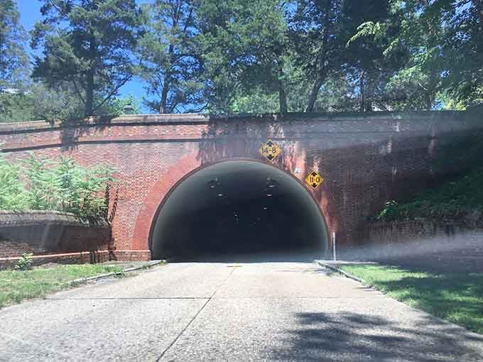 The kind of tunnel that makes you want to honk just to hear the echo, like you're twelve again.