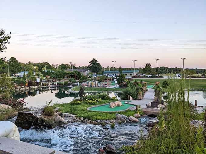 Midway Golf & Games offers miniature golf courses that wind through landscaping prettier than some people's actual backyards.