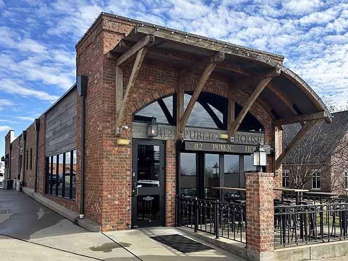 The 412 Public House blends historic brick charm with contemporary style, creating the perfect spot for community gathering.