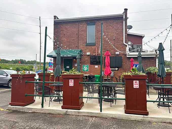 The outdoor patio offers fresh air and good food, a winning combination for any season.