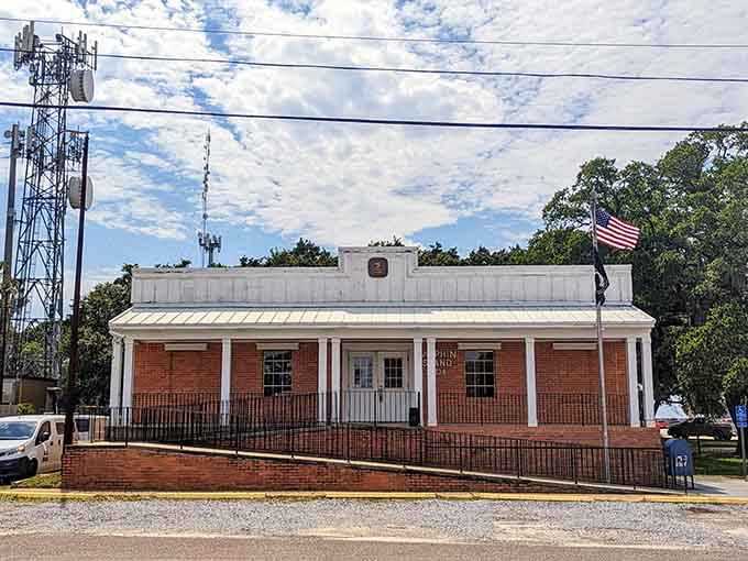 Even the post office looks like it's on permanent vacation, which is exactly the energy we're all trying to channel here.