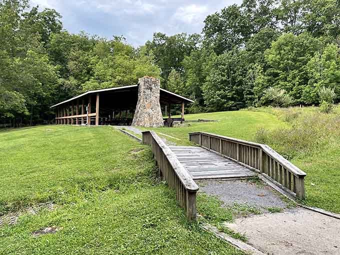 This covered pavilion has hosted more family reunions than your aunt's Facebook page has photo albums.