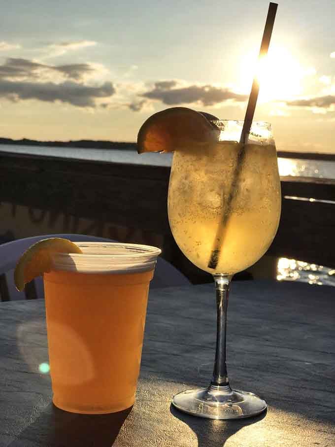 Sunset drinks taste better when the actual sunset is providing the entertainment behind your glass.