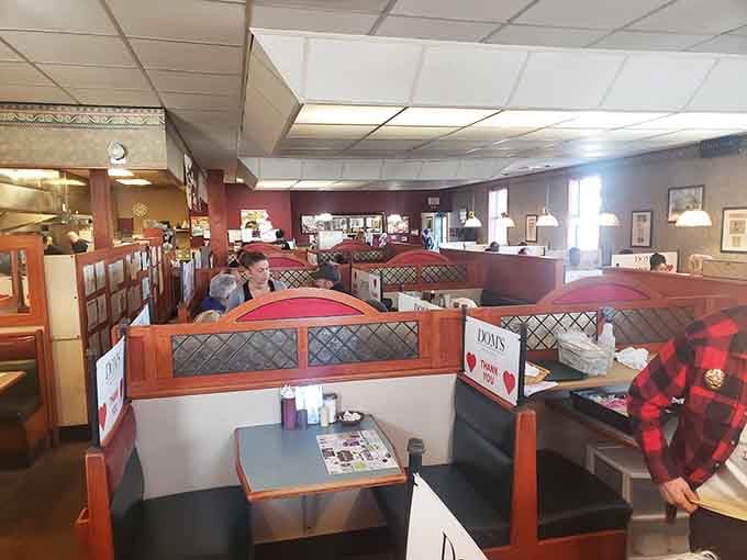 The open kitchen view lets you watch the magic happen while you wait for your own delicious creation.